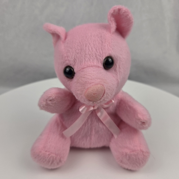 Toys | Small Pink Teddy Bear Plush Stuffed Animal 6 | Poshmark